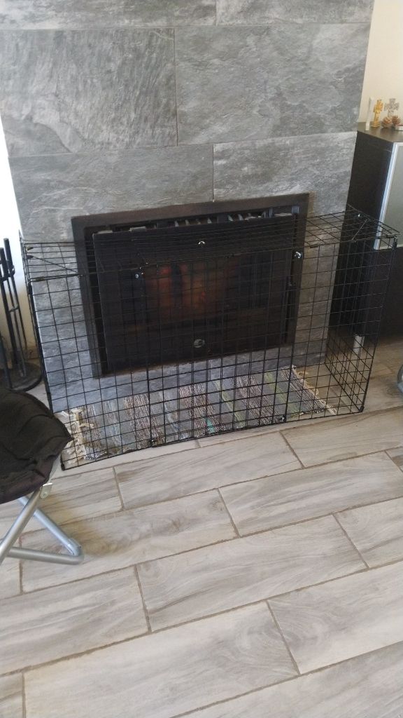 HOMCOM Extendable Safety Fireguard Screen Black | Aosom UK