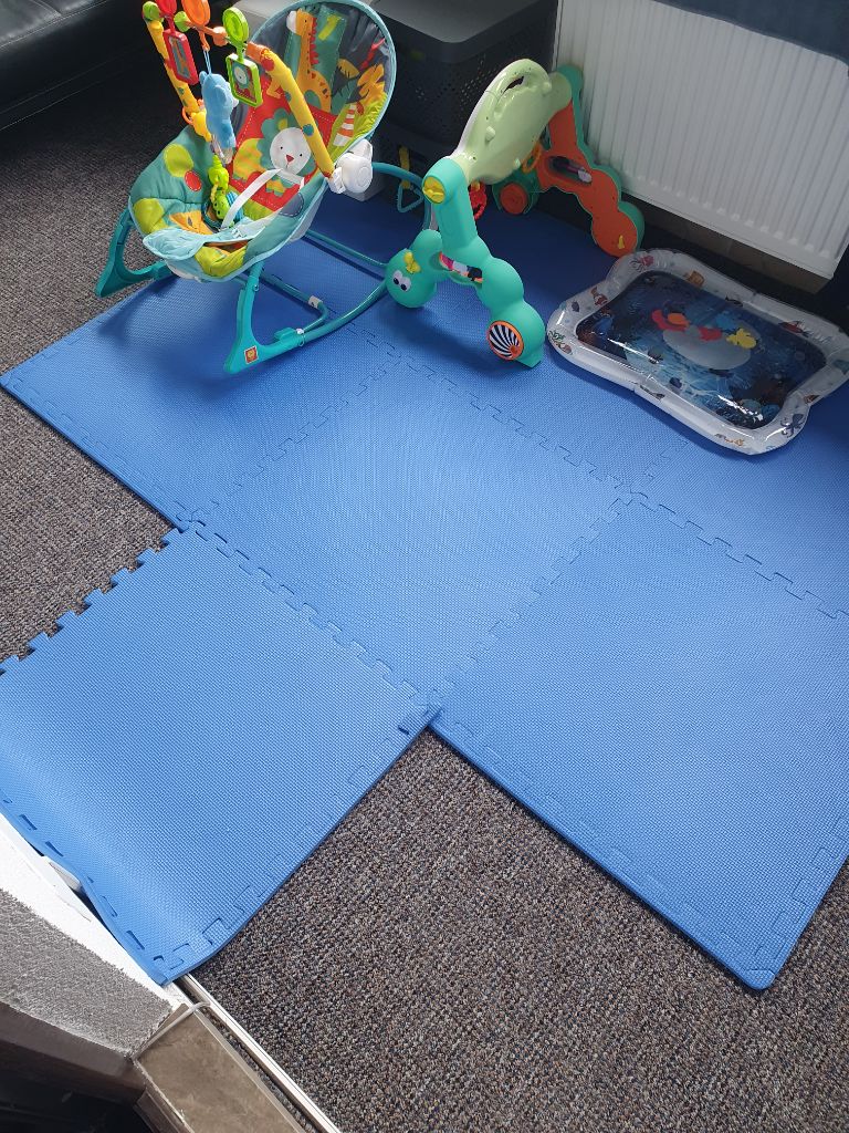 HOMCOM Interlocking Floor Mat Children Playmats EVA Foam Tiles for ...