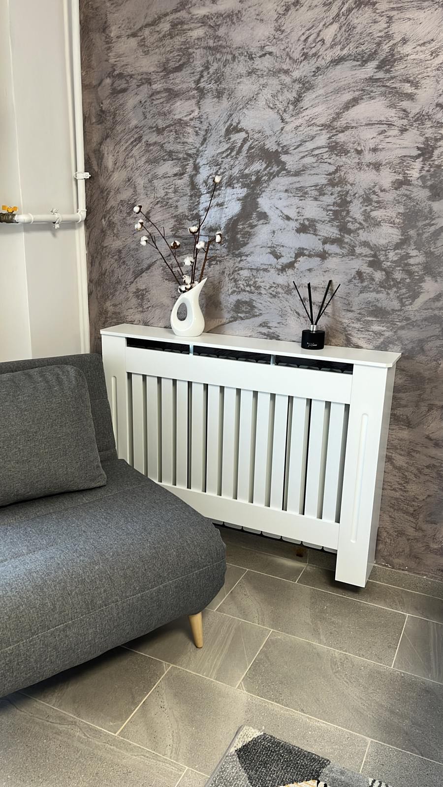 HOMCOM Minimalist Contemporary Radiator Covers MDF Radiator Cover ...