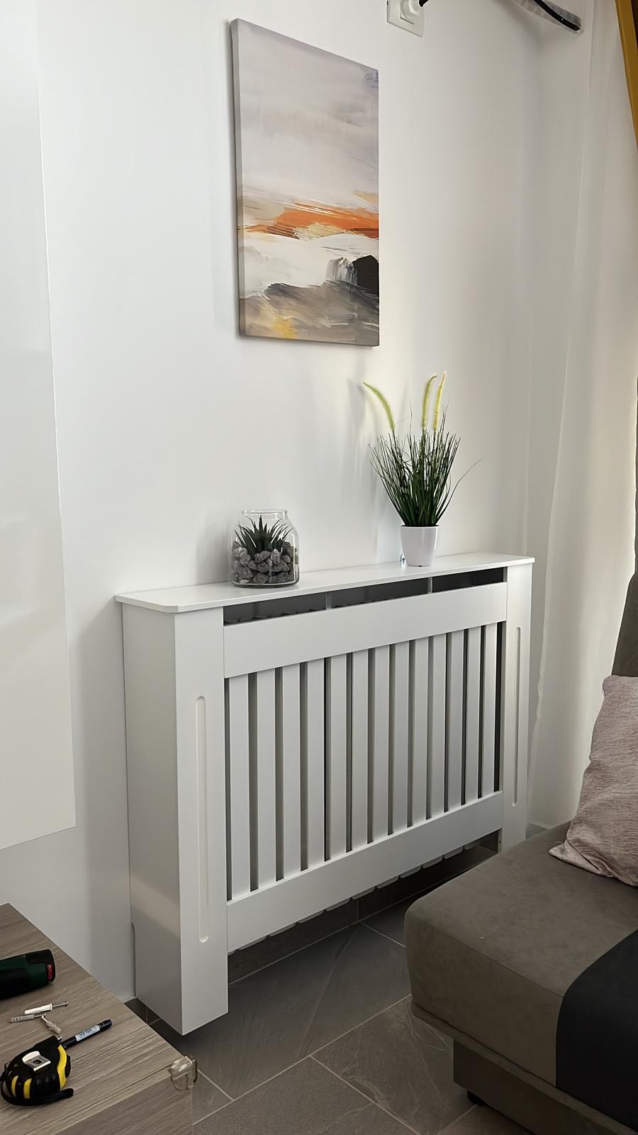 HOMCOM Minimalist Contemporary Radiator Covers MDF Radiator Cover ...