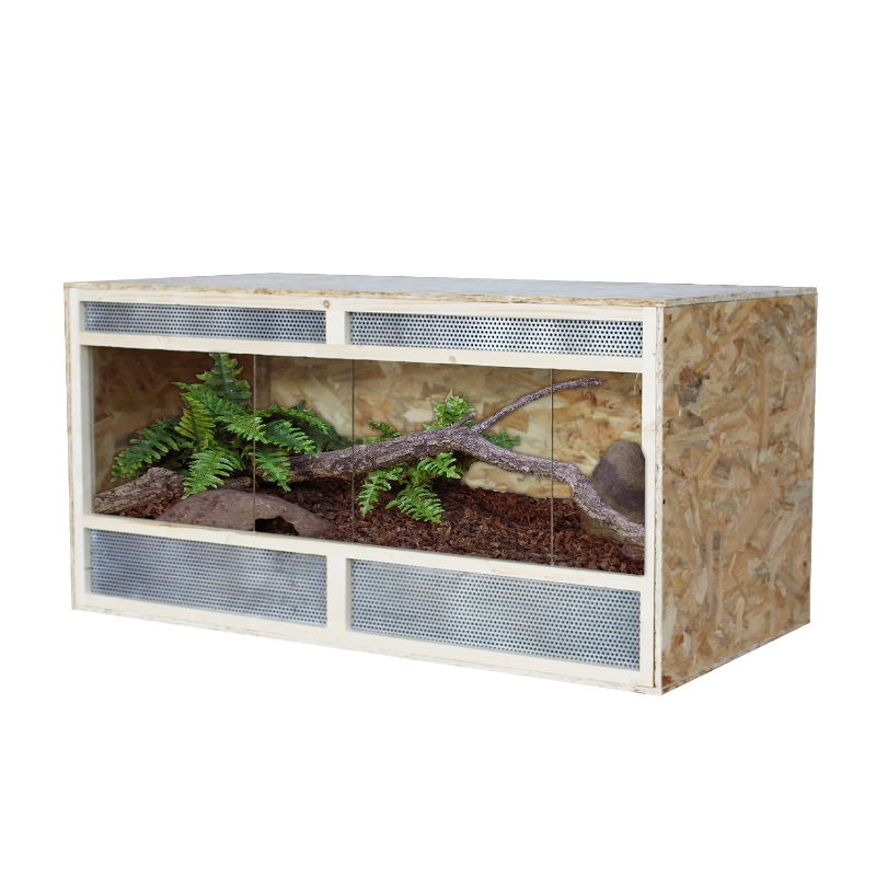 HOMCOM 2.6 Ft Wooden Reptile Vivarium House / Pawhut Pet Home Terrarium ...