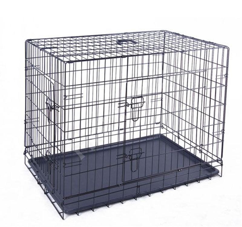 Pawhut 30" Pet Cage, 2 Doors-Black | aosom.ie