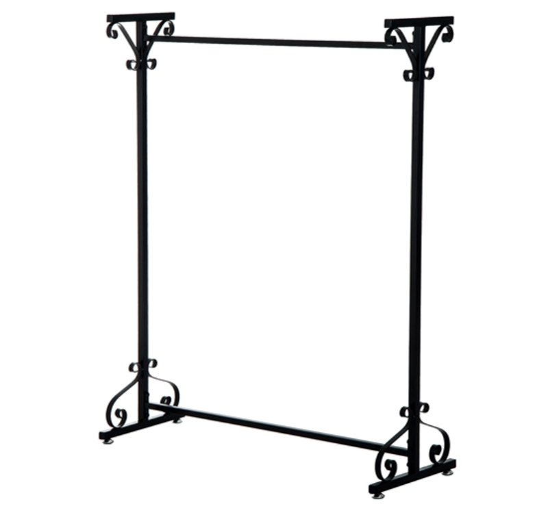 HOMCOM 112Lx40Wx137.5H cm Metal Clothes Rail-Black | aosom.ie
