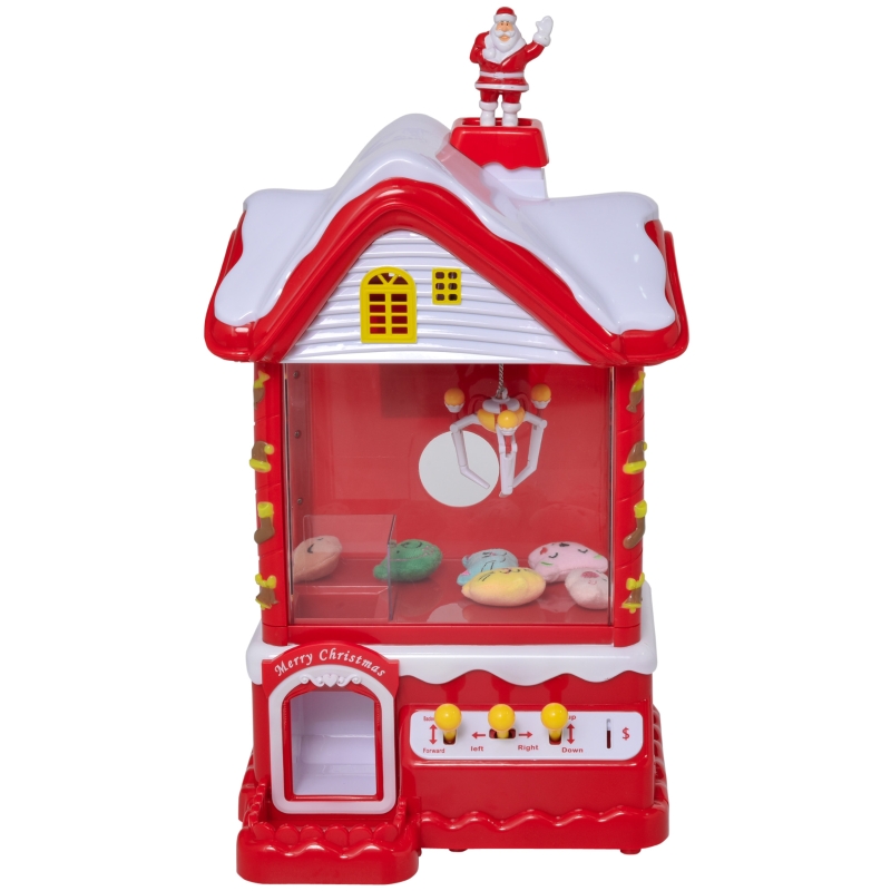 HOMCOM Kids Children Mini Christmas Arcade Candy Grabber Machine w ...