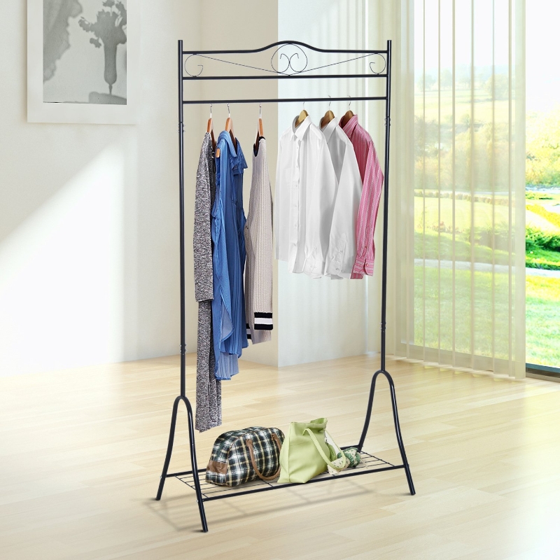 HOMCOM Coat Rack, 3-Tier-Black