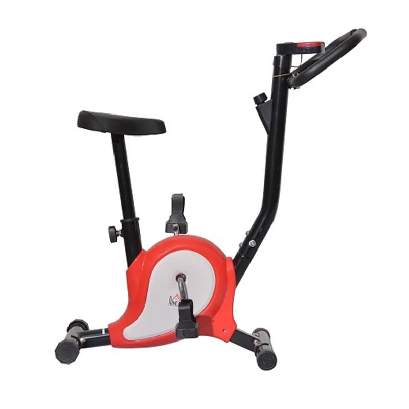HOMCOM Magnetic Exercise Bike W/Resistance-Black/Red | aosom.ie
