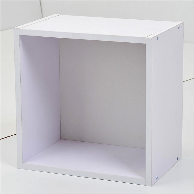 HOMCOM Wooden Storage Cube Unit Box-White | aosom.ie