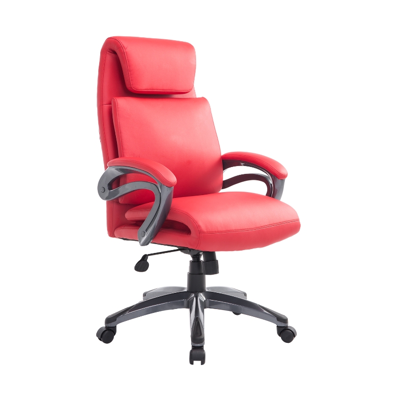 HOMCOM PU Leather High Back Office Chair Executive Task Ergonomic ...