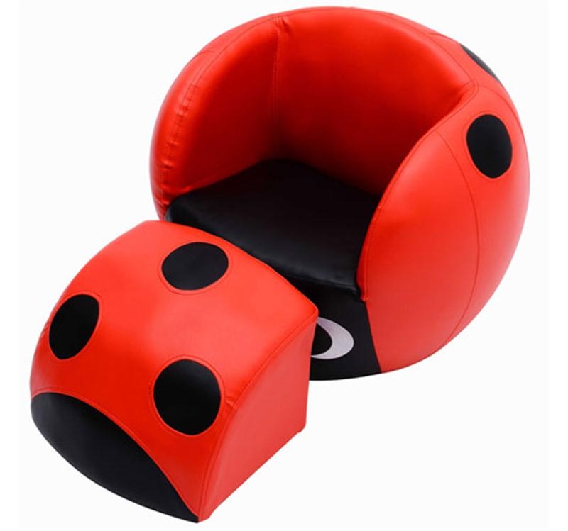 HOMCOM Kids Armchairs with Foot Stool Multifunctional Children Sofa Kid ...
