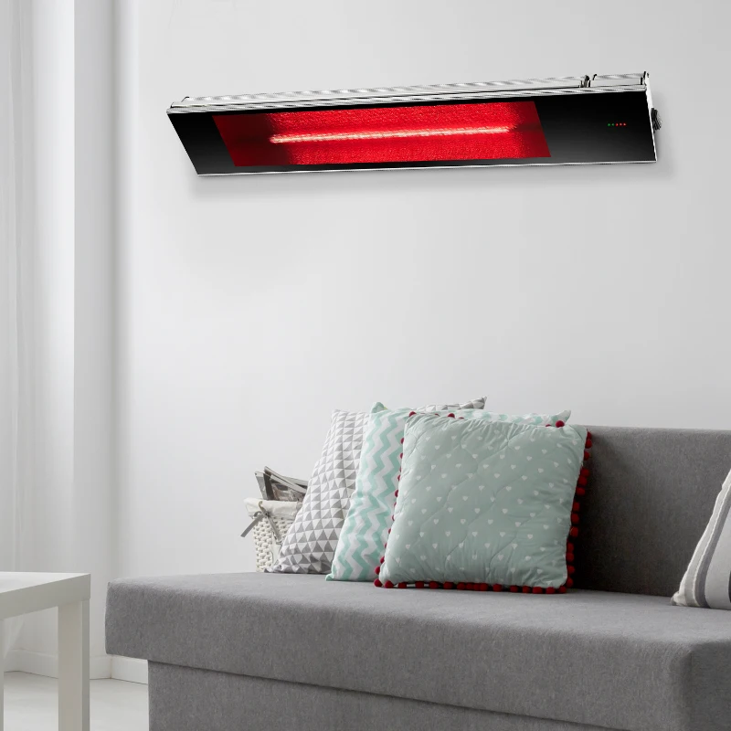 HOMCOM Wall Mounted Electric Infrared Heater, 2200W | aosom.ie