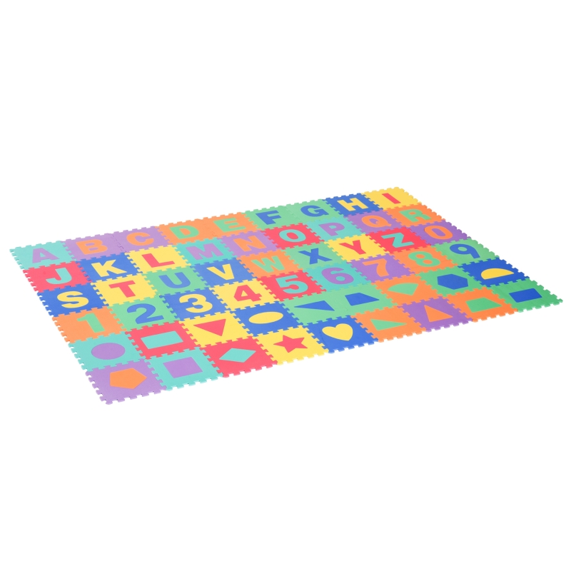 HOMCOM Baby Play Mat, EVA foam, 54 pcs-Multicolour | aosom.ie