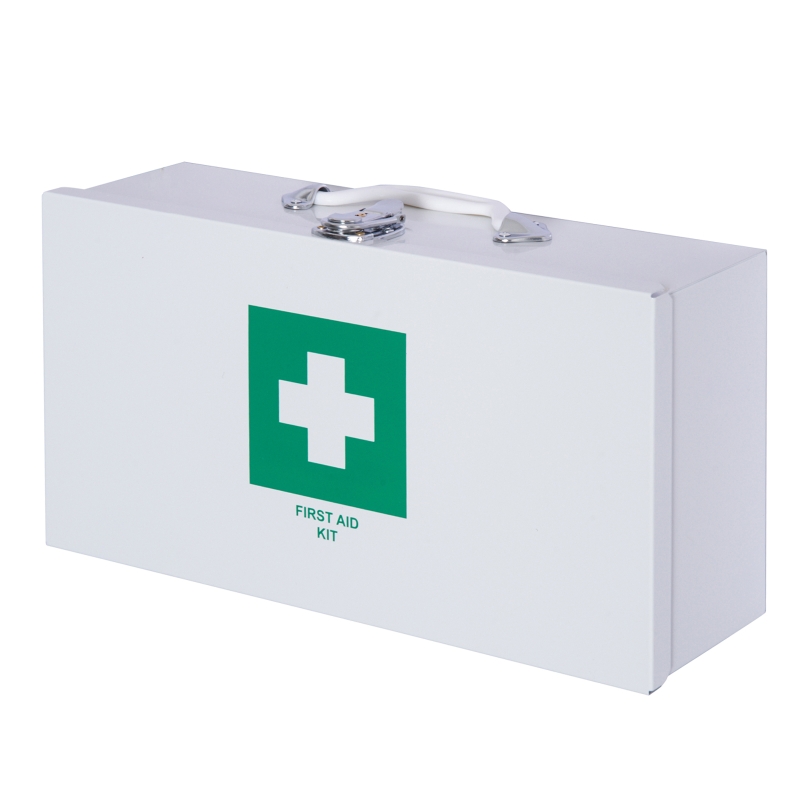 HOMCOM First Aid Kit Box, Wall Mount, Metal, 38Lx12Wx20H cm-White ...