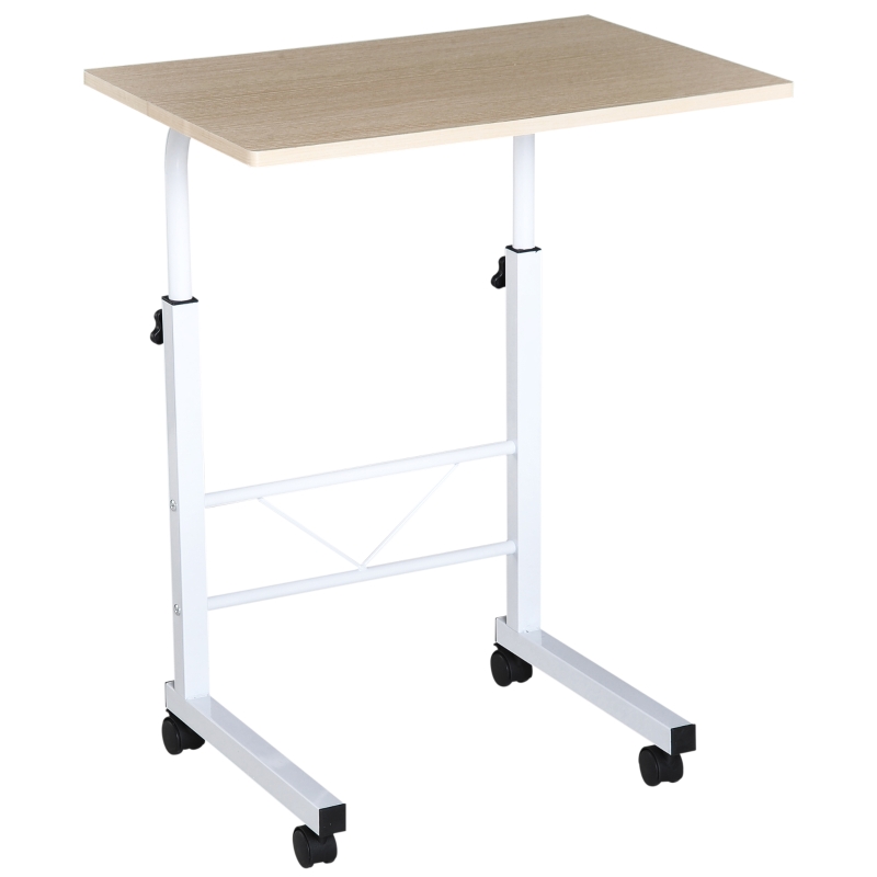 HOMCOM Table pour Ordinateur à Roulettes Portable Hauteur Réglable 68 à ...