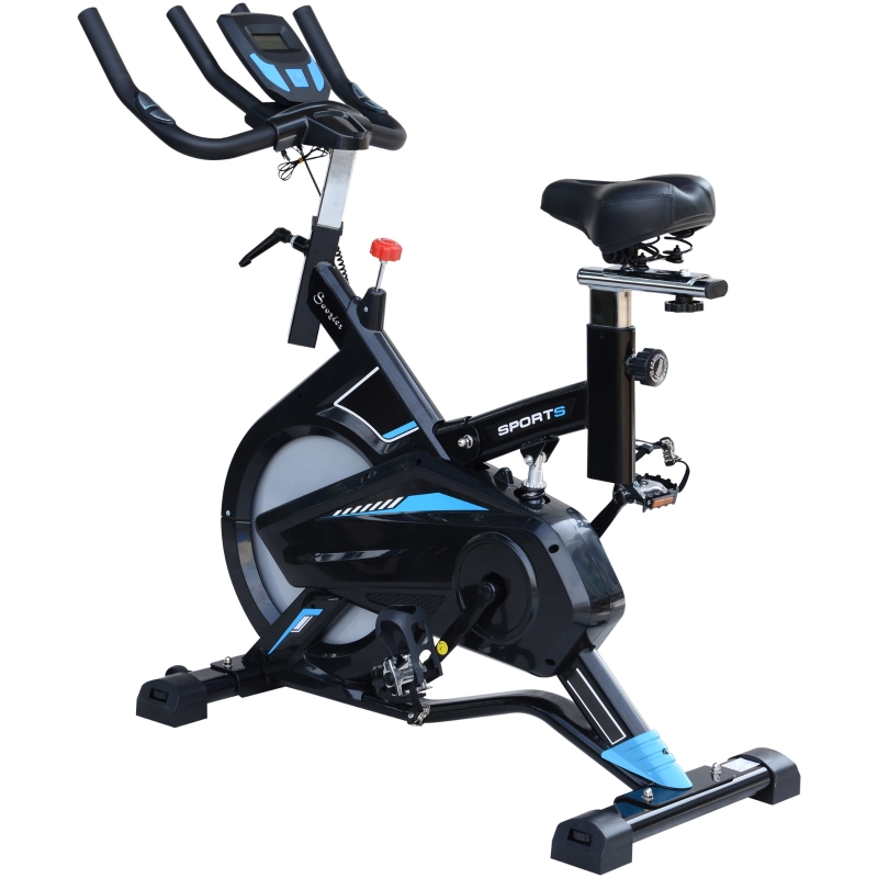 HOMCOM Stationary Bike Exercise Bike Upright Training Bicycle Cardio ...