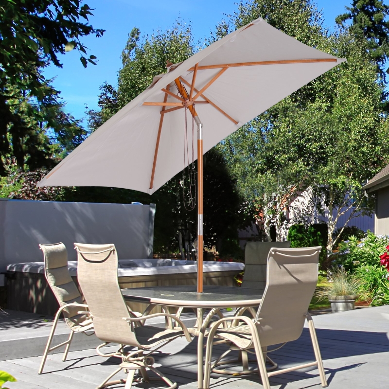 Wooden Tilting Garden Parasol | Fasci Garden