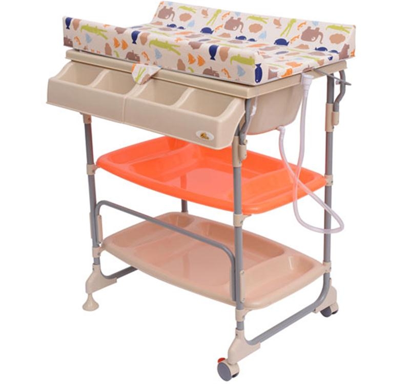 Fasciatoio bagnetto bimbi, 2 in 1, con ruote [Prodotti per l'infanzia]