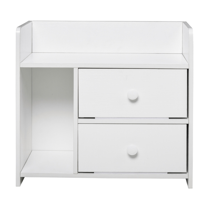 HOMCOM Particle Board 4-Compartment Organiser Cabinet White | Aosom UK