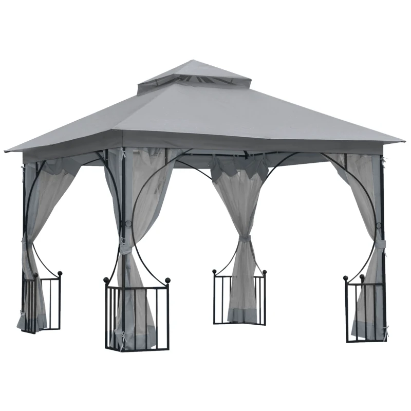 Outsunny 3 x 3 M Gazebo Outdoor Patio Party Tent Shelter Garden Canopy ...