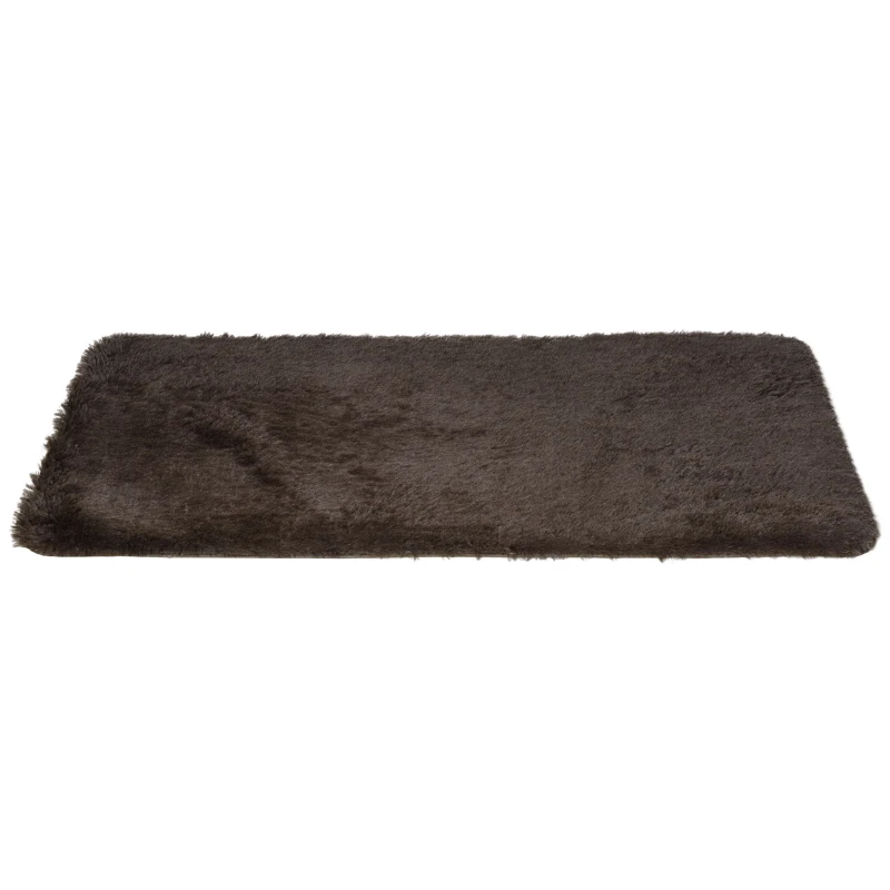 HOMCOM Brown Fluffy Rug, Shaggy Area Rugs Carpet for Living Room ...