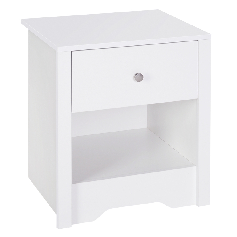 HOMCOM 53Wx42.5Dx59H cm Bedside Table-White | Aosom UK