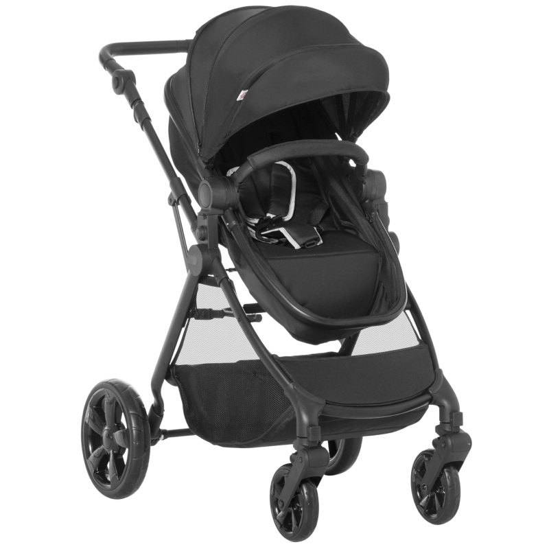 HOMCOM 2 in 1 Lightweight Pushchair w/ Reversible Seat, Foldable Travel ...