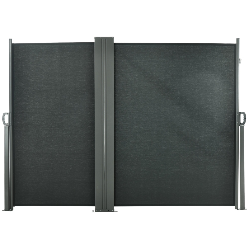 Outsunny Double Store latéral Brise-Vue paravent rétractable dim. 6L x ...