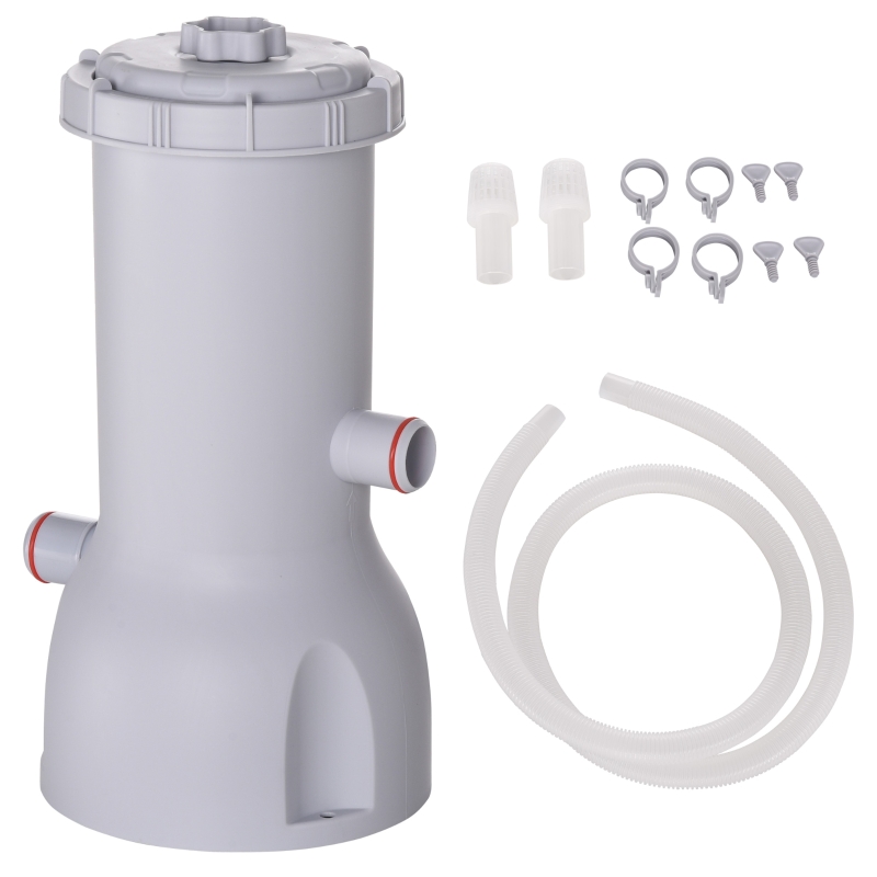 Outsunny Pompe de filtration épurateur à cartouche pour piscine hors sol 3785 L/h 90 W | Aosom ...