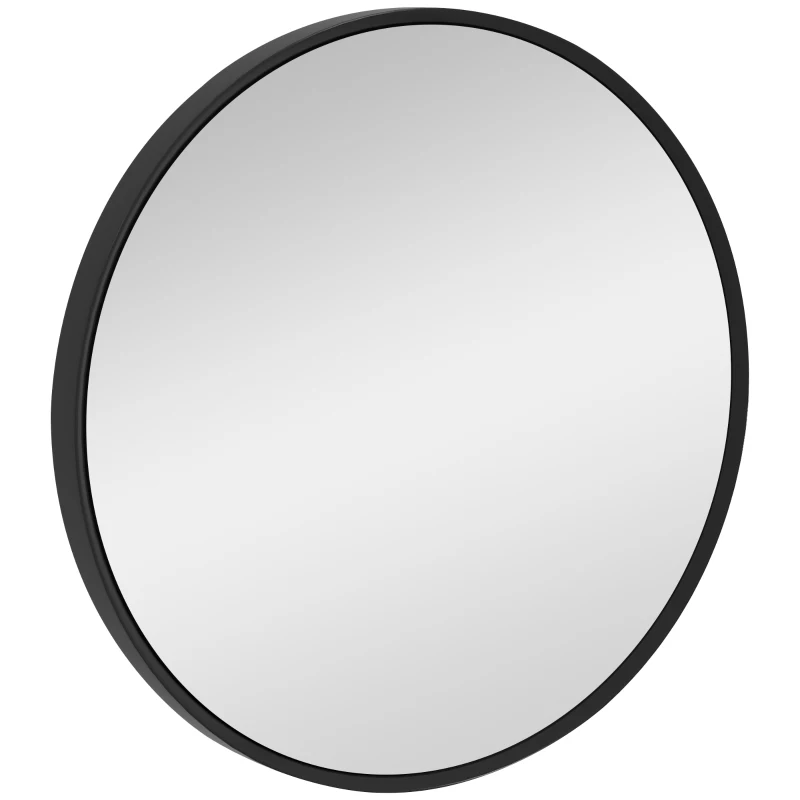 HOMCOM Miroir rond mural diamètre de 61 cm cadre en aluminium style ...
