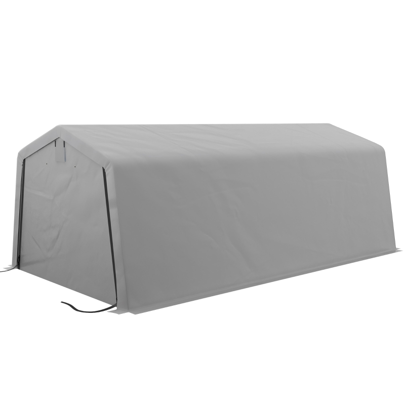 Outsunny Cort tip garaj portabil 3,3 x 6,2 m, cu 2 ferestre | Aosom RO