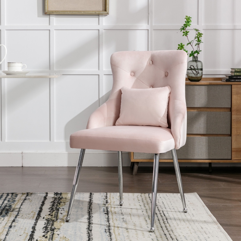 Pink and silver chair store