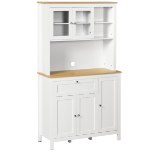 HOMCOM alacena moderna para cocina con Cajón 4 Puertas y Estantes ...