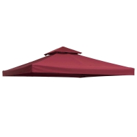 Outsunny Toile de toit de rechange pour pavillon tonnelle tente ...