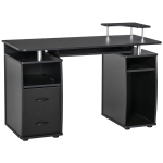 HOMCOM Wooden Office Computer PC Table Writing Desk Home Furniture ...