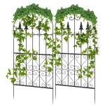 Outsunny Juego de 2 Enrejados de Jardín Soportes para Enredaderas de ...