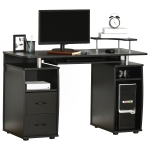 HOMCOM Computer Desk Office PC Table Black | Aosom UK