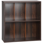 HOMCOM 2 Tier Bookshelf, Low Bookcase with Adjustable Shelf, 2 ...