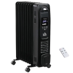 HOMCOM 1630W Digital Oil Filled Radiator, 7 Fin, Portable Electric ...