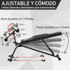 HOMCOM Banco de Abdominales Plegable Ajustable en Altura con 4 Ángulos ...