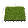 Outsunny Gazon Synthétique Artificiel Set de 10 Dalles Carreaux Herbe Haute Dense 25 mm Anti-UV ...