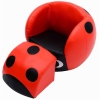 HOMCOM Children Ladybug Chair Set Armchair Sofa and Stool Theme ...