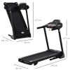 HOMCOM Folding Treadmill Machine Electric Motorised Running Machine 12 ...