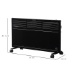 HOMCOM Convector Radiator Heater Freestanding or Wall-mounted Portable ...