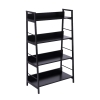 HOMCOM Bookcase, 4-Tier, Heavy Duty-Black | Aosom UK