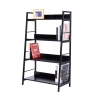 HOMCOM Bookcase, 4-Tier, Heavy Duty-Black | Aosom UK