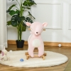 HOMCOM Kids Plush Ride-On Rocking Horse Deer-shaped Plush Toy Rocker ...