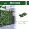 Outsunny Gard artificial Verde 1X3m Gard iedera artificiala 100X300cm ...