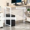 HOMCOM L-Shaped Computer Desk, Folding Home Office Corner Desk Study ...