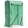 Outsunny 100x50x150cm PVC Grid Cover Steel Frame Greenhouse Green ...