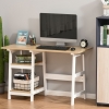 HOMCOM Compact Computer Desk with Shelf Writing Table Workstation for ...