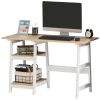 HOMCOM Compact Computer Desk with Shelf Writing Table Workstation for ...